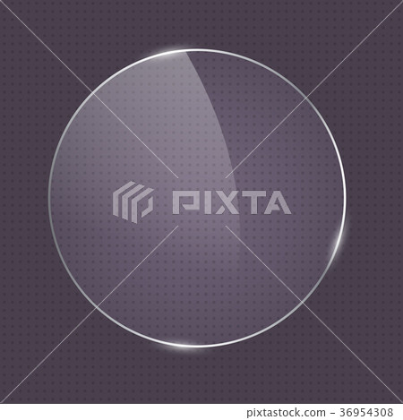 Vector realistic round shape glass frame - Stock Illustration [36954308 ...