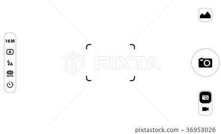 Modern smartphone camera focusing screen - Stock Illustration [36958026 ...