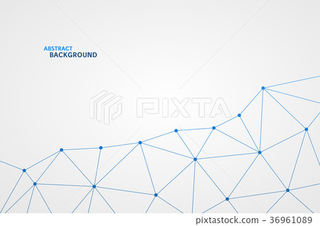 Abstract vector triangle pattern. Neural network - Stock Illustration [36961089] - PIXTA