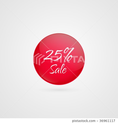 25 percent off vector circle icon. Discount symbol - Stock Illustration ...