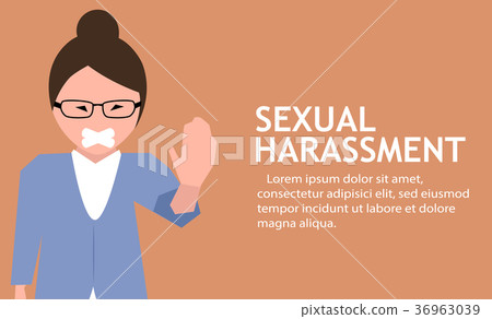 Sexual harassment poster with girl - Stock Illustration [36963039] - PIXTA