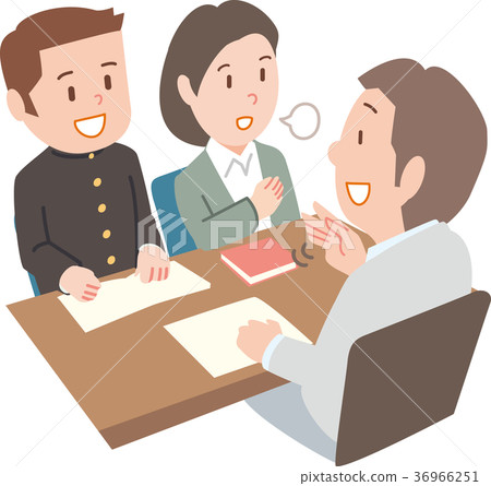 Three-way talk boy - Stock Illustration [36966251] - PIXTA