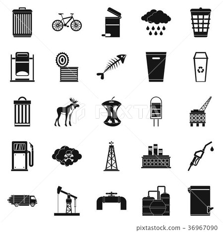 Preserve icons set, simple style - Stock Illustration [36967090] - PIXTA