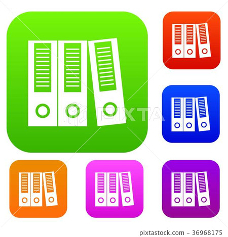 Office folders set collection - Stock Illustration [36968175] - PIXTA