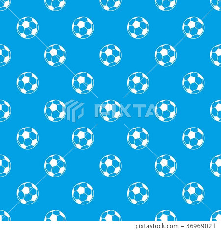 Soccer ball pattern seamless blue - Stock Illustration [36969021] - PIXTA