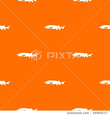 Fresh sturgeon fish pattern seamless - Stock Illustration [36969327 ...
