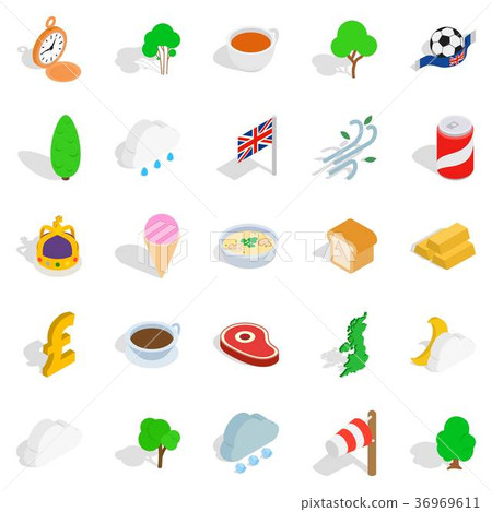 Colonies icons set, isometric style - Stock Illustration [36969611] - PIXTA