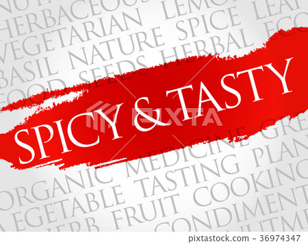Spicy and tasty word cloud collage - Stock Illustration [36974347] - PIXTA