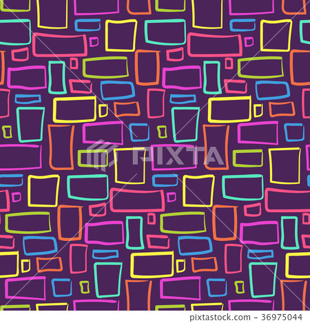 Abstract tribal pattern with colorful rectangles - Stock Illustration ...