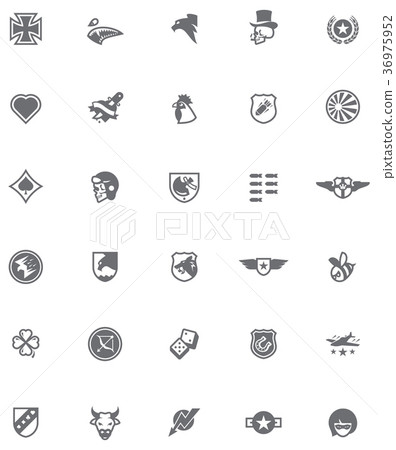 WW2 styled military emblem set - Stock Illustration [36975952] - PIXTA