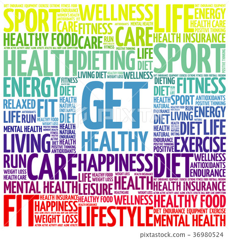 Get Healthy word cloud background - Stock Illustration [36980524] - PIXTA