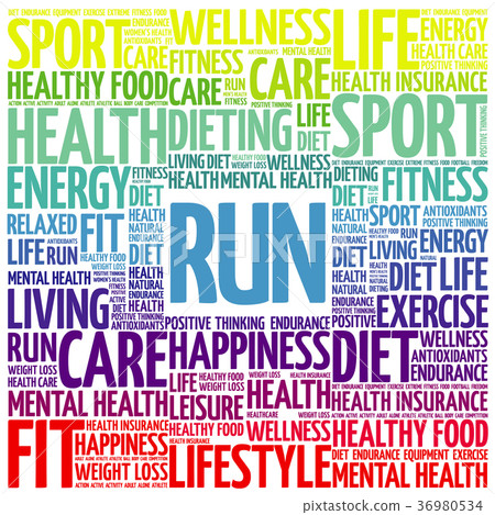 RUN word cloud collage - Stock Illustration [36980534] - PIXTA