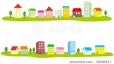 Town - Stock Illustration [36986917] - PIXTA