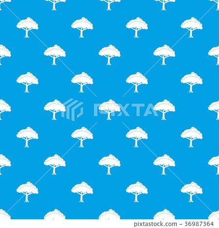 Tree pattern seamless blue - Stock Illustration [36987364] - PIXTA