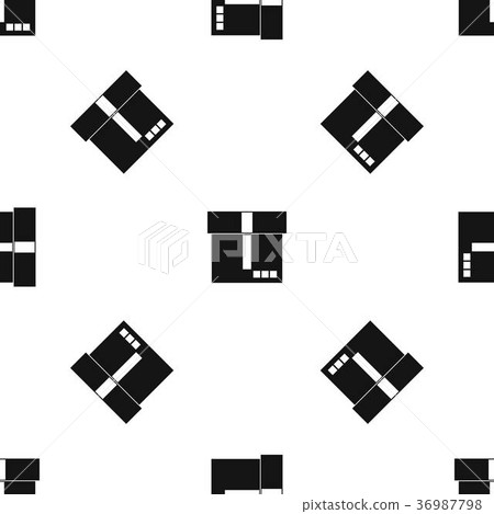 Box pattern seamless black-插圖素材 [36987798] - PIXTA圖庫