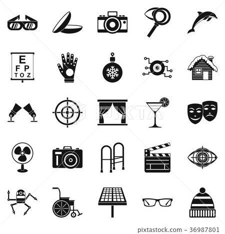 Specs icons set, simple style - Stock Illustration [36987801] - PIXTA
