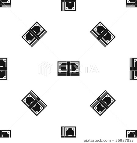 Bundle of money pattern seamless black - Stock Illustration [36987852 ...
