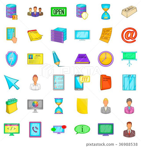 Department icons set, cartoon style-插圖素材 [36988538] - PIXTA圖庫