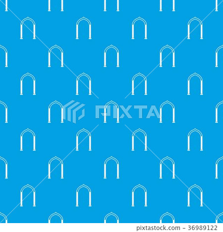 Arch pattern seamless blue - Stock Illustration [36989122] - PIXTA