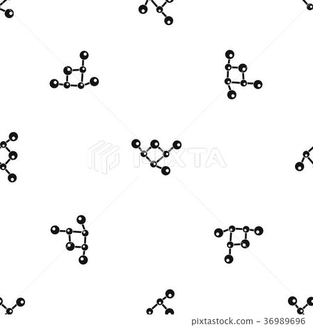 Molecule structure pattern seamless black - Stock Illustration ...