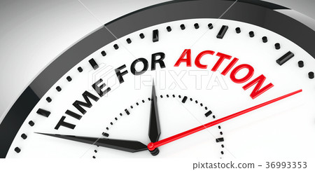 Clock - Time for action - Stock Illustration [36993353] - PIXTA