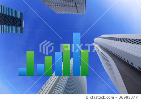 Tokyo Skyscraper Graph Business - Stock Illustration [36995377] - PIXTA