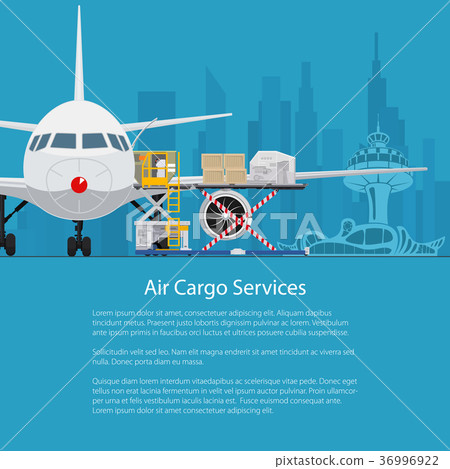 Air Cargo Services and Freight, Flyer Design - Stock Illustration ...