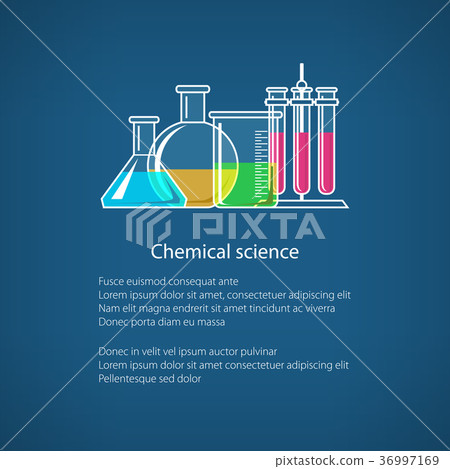 Flasks and Test-tube, Poster - Stock Illustration [36997169] - PIXTA