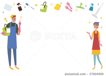 General cleaning cleaning illustration man and... - Stock Illustration ...