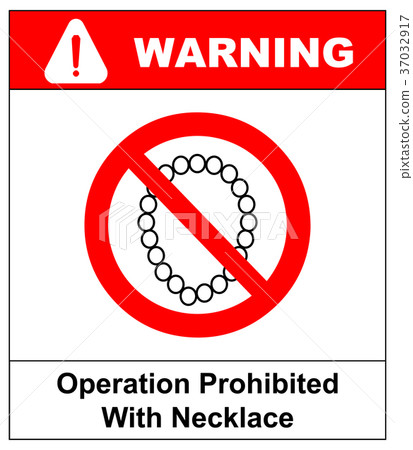 Operation with necklace prohibited icon. Take Off - Stock Illustration ...