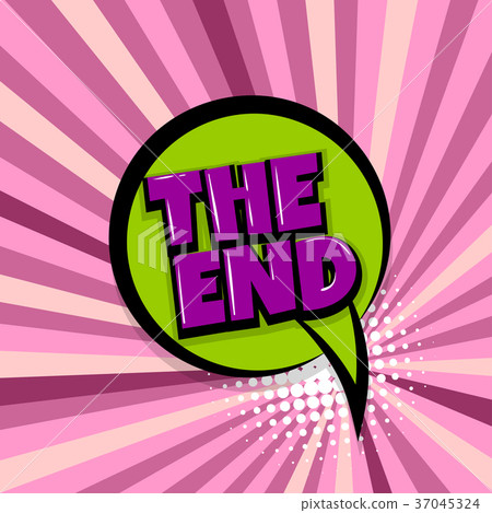 The end comic text radial backdrop - Stock Illustration [37045324] - PIXTA