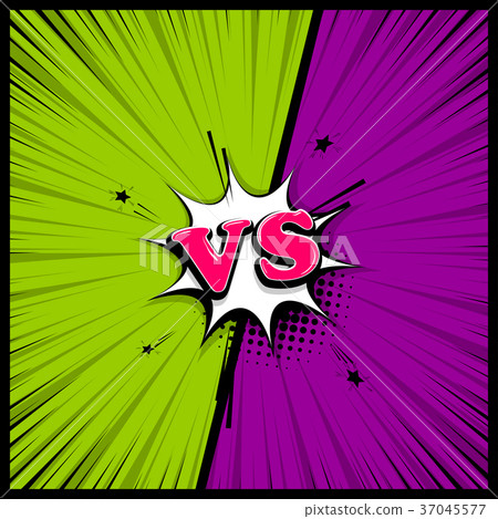 Versus comic text speech bubble - Stock Illustration [37045577] - PIXTA