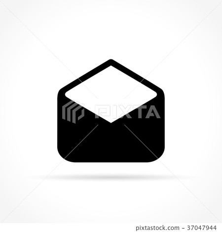 open envelope icon on white background - Stock Illustration [37047944 ...