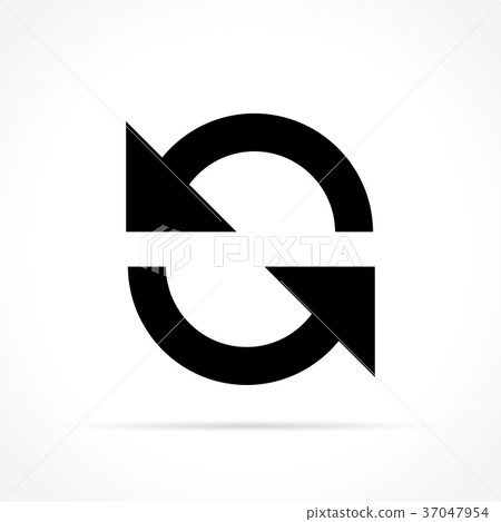 refresh icon on white background - Stock Illustration [37047954] - PIXTA