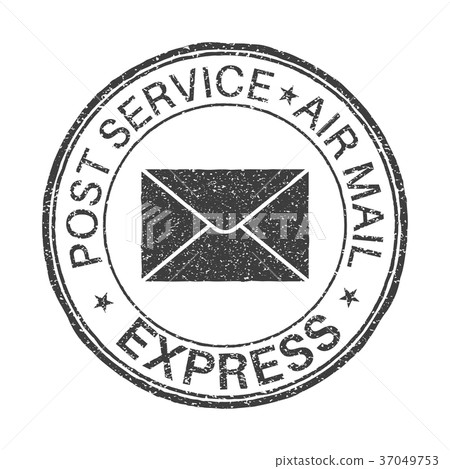 Post service EXPRESS postmark with envelope sign-插圖素材 [37049753] - PIXTA圖庫
