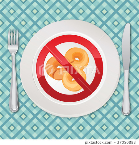 Gluten free icon. No bread sign. Ban calorie food - Stock Illustration ...