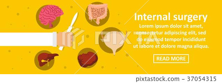 Internal surgery banner horizontal concept - Stock Illustration ...