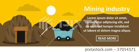 Mining industry banner horizontal concept - Stock Illustration ...