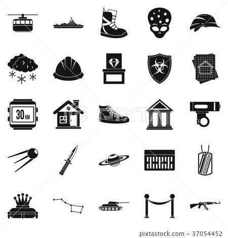 Slam icons set, simple style - Stock Illustration [37054452] - PIXTA