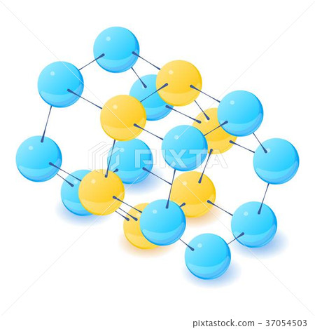Radical molecule icon, isometric 3d style - Stock Illustration ...