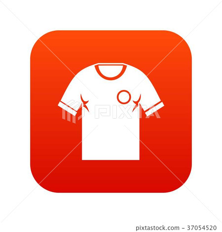 Soccer shirt icon digital red - Stock Illustration [37054520] - PIXTA