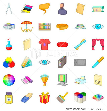 Cmyk icons set, cartoon style - Stock Illustration [37055336] - PIXTA