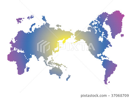 World Map Dot Gradation - Stock Illustration [37068709] - PIXTA