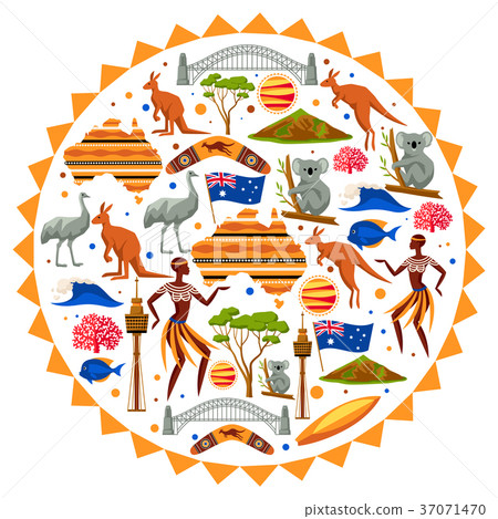 Australia background design. Australian - Stock Illustration [37071470 ...
