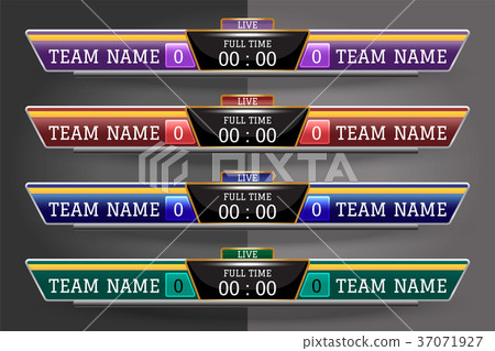 Scoreboard Digital Screen Graphic Template - Stock Illustration ...