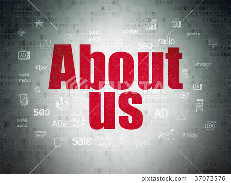 Advertising concept: About Us on Digital Data - Stock Illustration ...