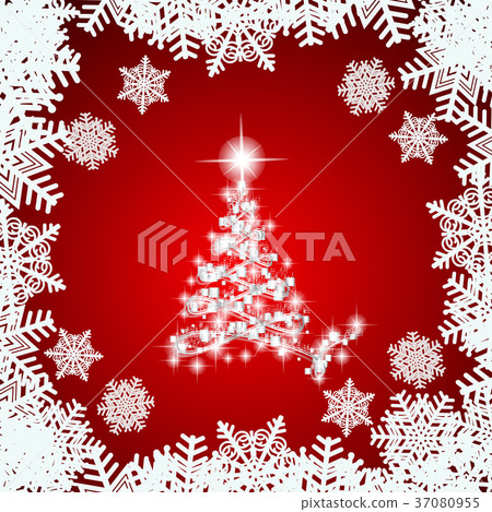Abstract background with white christmas tree - Stock Illustration ...
