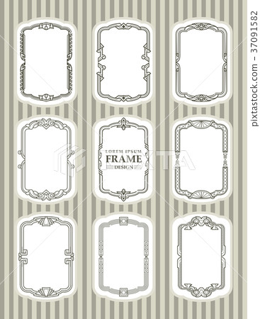Vector Frame design decorate element set 3 - Stock Illustration ...