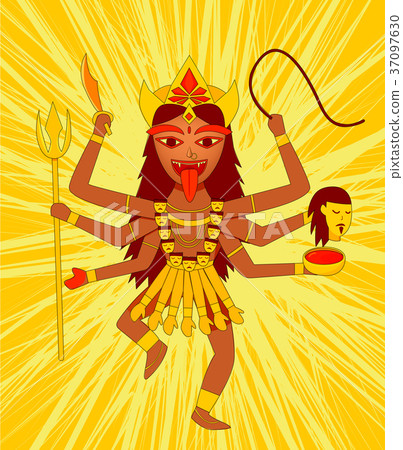Kali on yellow background, vector - Stock Illustration [37097630] - PIXTA