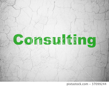 Business concept: Consulting on wall background - Stock Illustration ...